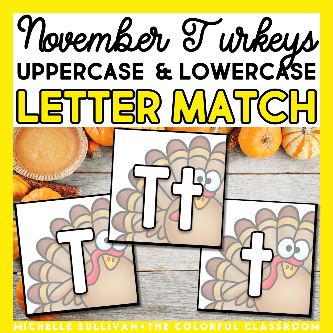 Uppercase and Lowercase Letter Matching – Alphabet Cards – November ...