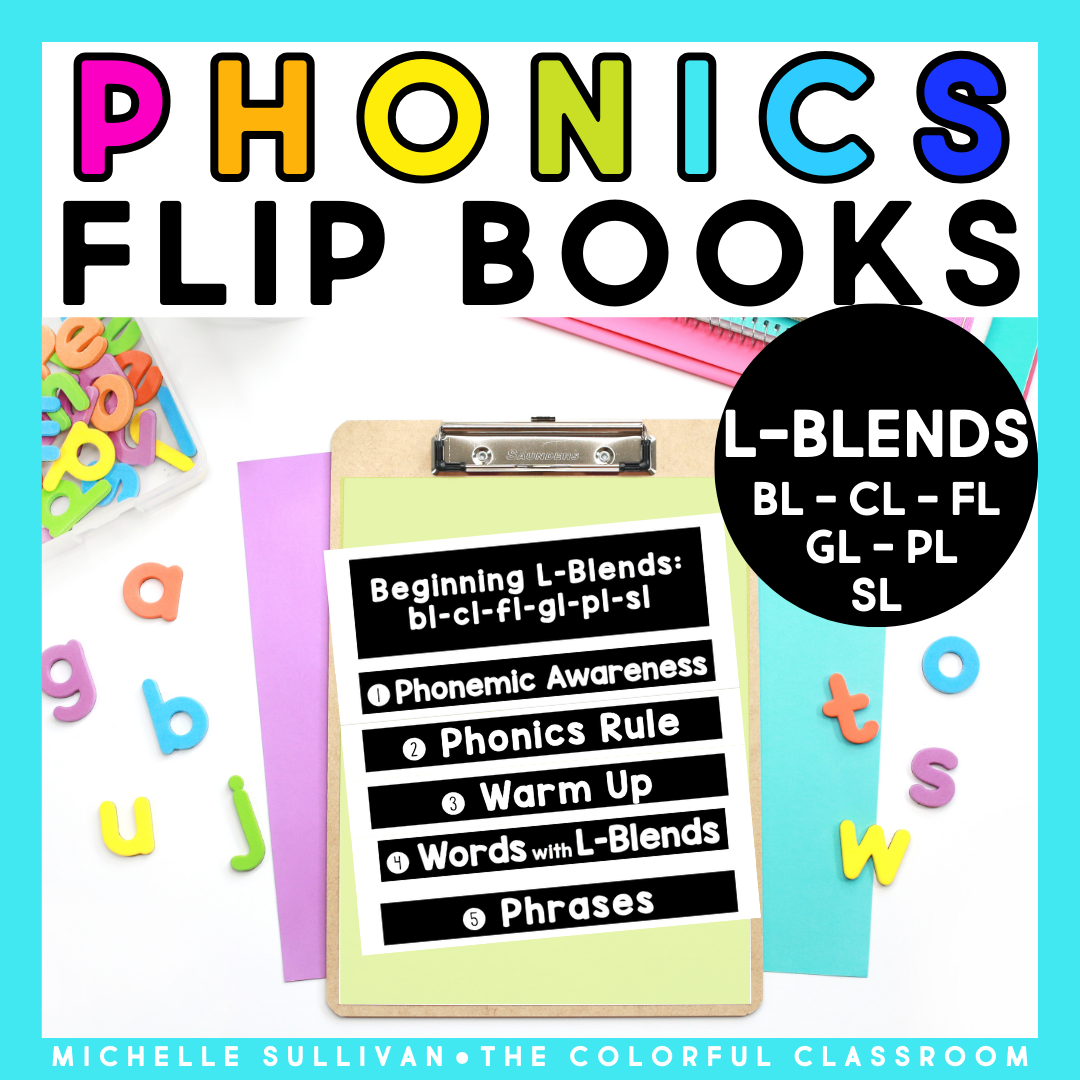 Phonics Flip Books: L Blends - The Colorful Classroom