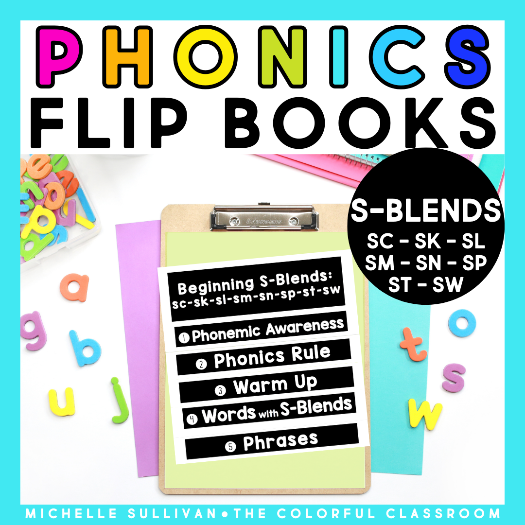 Phonics Flip Books: S Blends - The Colorful Classroom